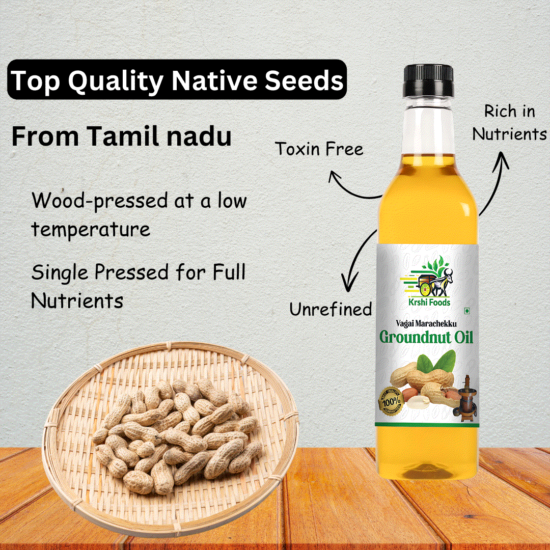Vagai Wood Cold Pressed Groundnut Oil – Krshi Foods