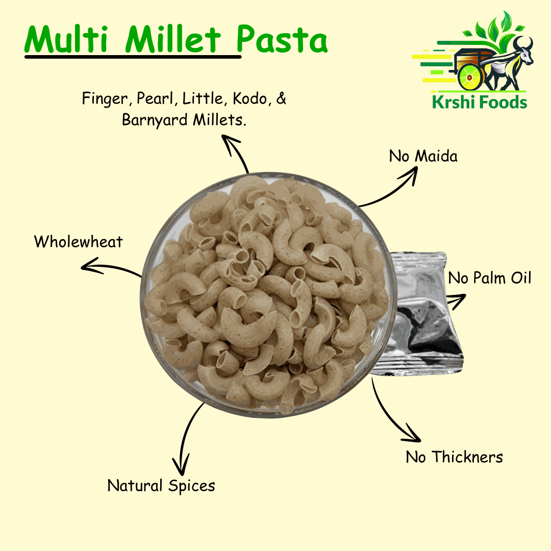 Multi Millet Pasta (6 Millets) With Magic Masala – Krshi Foods